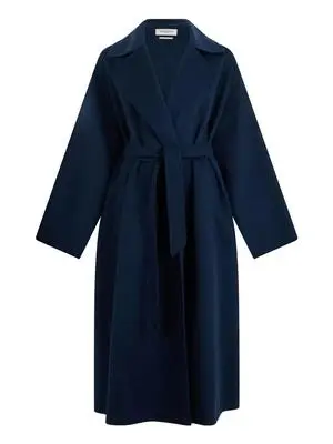 Max Mara Long Sleeved Wrap Coat - Black