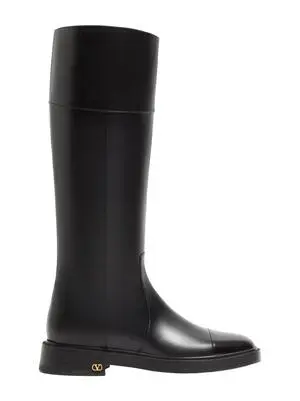 Valentino Garavani Leather Boots - Black