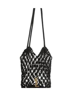 Saint Laurent Saint Laurent Woven Bucket Bag Black