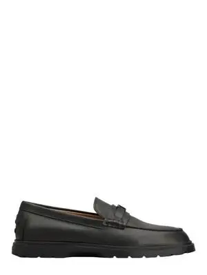 TOD'S Embossed Logo Loafers - Black