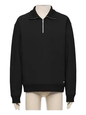VALENTINO Valentino Long-Sleeve Knit Top With Polo Collar And Half-Zip