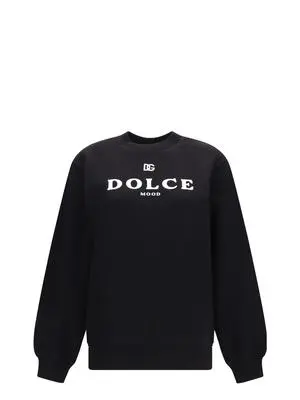 Dolce & Gabbana Logo Print Crewneck Sweatshirt - Black