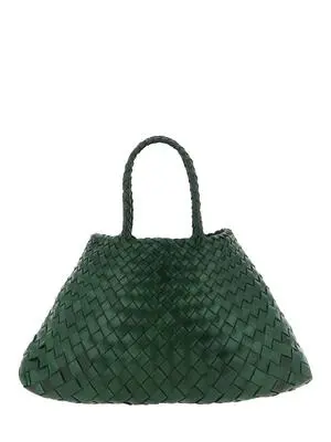 Dragon Diffusion Dragon Diffusion Woven Leather Handbag Green