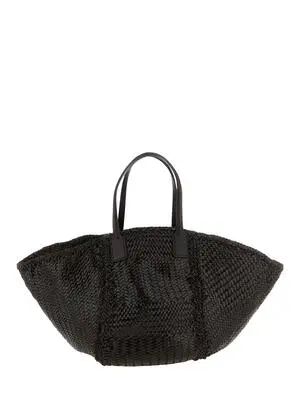 Dragon Diffusion Teresa Maxi Cabas Woven Leather Tote - Brown