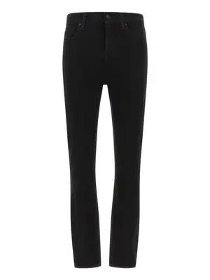 7 For All Mankind High-waisted Slim Leg Jeans - Black