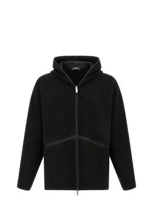 Herno Zip-up Hooded Casual Jacket Black