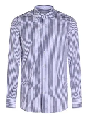 MAZZARELLI Striped Long-sleeve Shirt - Blue/white