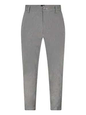 Hugo Boss Tailored Straight Leg Trousers - Silver