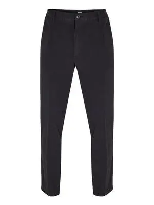 Hugo Boss Straight-leg Tailored Trousers - Black