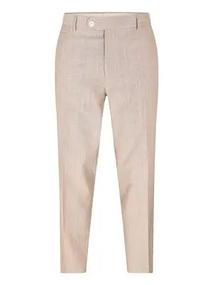 Hugo Boss Kane Zipped Straight Leg Trousers - Nude