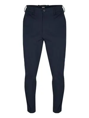 Hugo Boss Kane Zipped Straight Leg Trousers - Blue