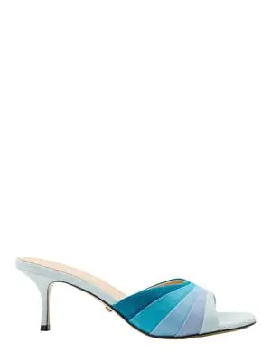 MACHMACH Colorblock Heeled Mules - Blue