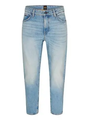 Hugo Boss Light Wash Cropped Straight Leg Jeans - Blue