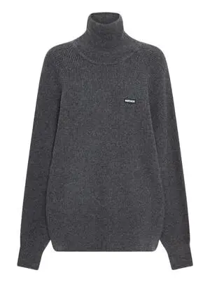 ROTATE BY BIRGER CHRISTENSEN Highneck Knit Sweater - Grey