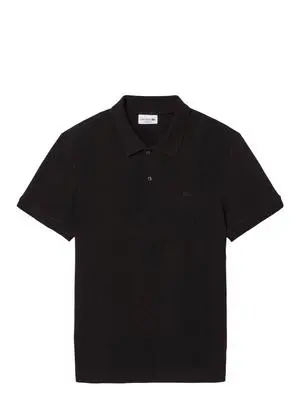 Lacoste Minimalist Striped Shortsleeve Polo - Black