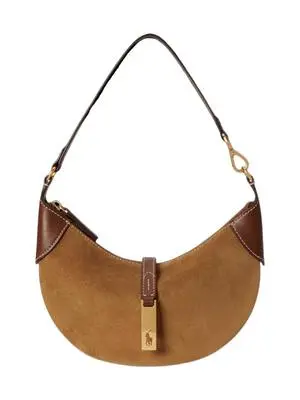 Polo Ralph Lauren Mini Polo Id Suede Shoulder Bag - Brown