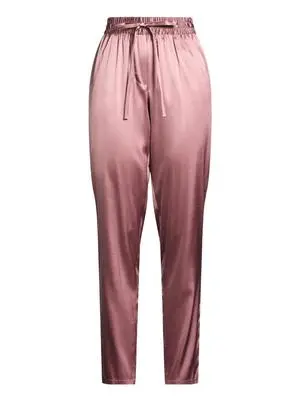 Dolce & Gabbana Dolce & Gabbana Satin Trousers With Logo Embellishments Pink