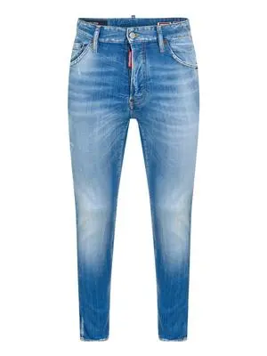 Dsquared2 Slim Fit Jeans With Distressed Details - Blue