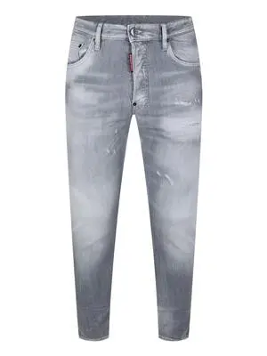 Dsquared2 Distressed Ripped Denim Jeans - Grey