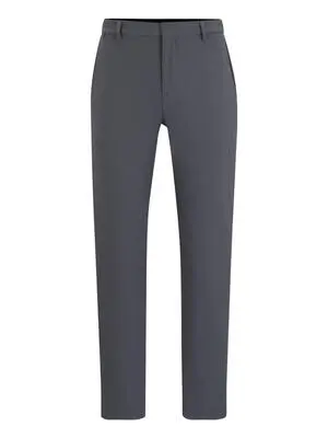 Hugo Boss Slim Straight Cropped Technical Trousers - Grey