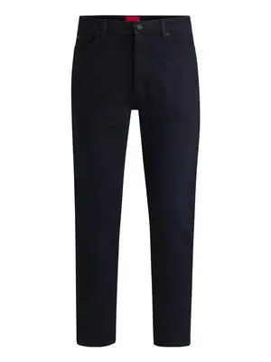 Hugo Boss Dark Washed Slim Straight Cropped Jeans - Blue