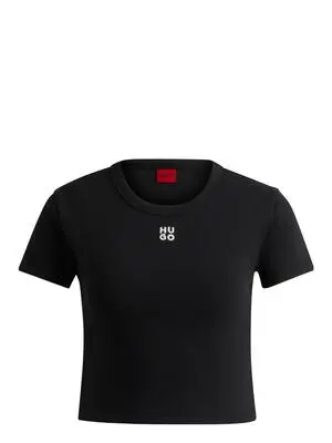 Hugo Boss Fitted Cropped T-shirt - Black