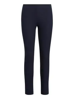 Ralph Lauren High-waisted Slim-fit Cropped Trousers - Black