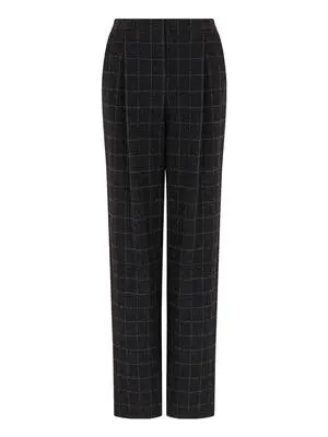 Emporio Armani Plaid Trousers - Grey