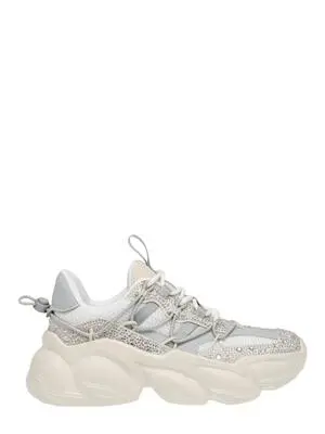 Steve Madden Rhinestone Embellished Chunky Sneakers - White