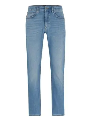 Hugo Boss Light Wash Slim Straight Cropped Jeans - Blue