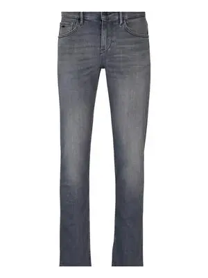 Hugo Boss Faded Washed Denim Jeans - Grey