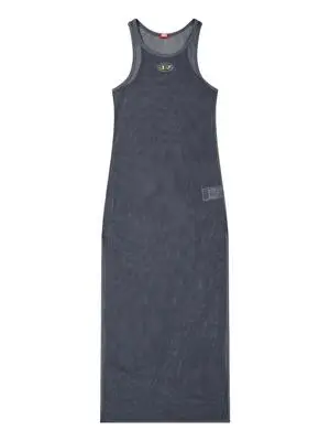 DIESEL® Mesh Racerback Tank Midi Dress - Grey