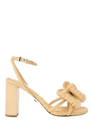 MACHMACH Mach & Mach Block Heel Court Sandals With Bow Detail - No