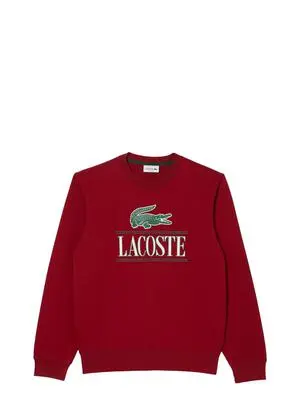 Lacoste Lacoste Minimal Printed Sweatshirt Red