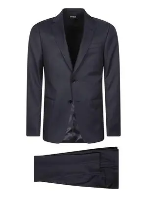 Zegna Long-sleeved Suit - Blue