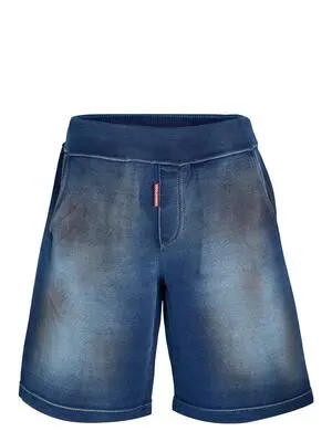 Dsquared2 Relaxed Fit Fleece Jogger Shorts - Blue