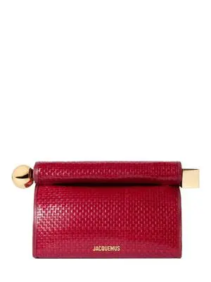 Jacquemus Rond Carré Clutch - Deep Red