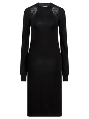 Sportmax Ribbed Knit Dress With Cut-out Detail - Black