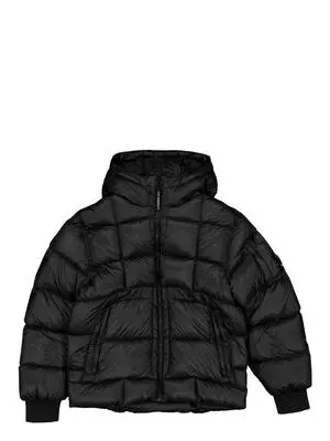C.P. COMPANY Hooded Quilted Puffer Jacket - Black
