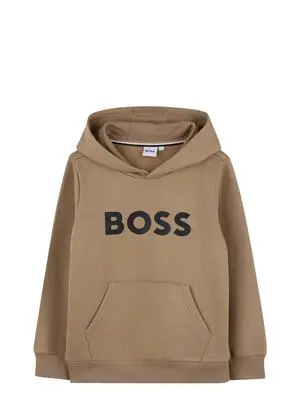 Hugo Boss Hooded Sweatshirt With Large Chest Logo - No