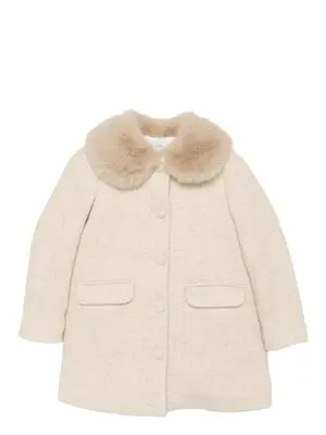 Bonpoint Faux Fur Coat - Beige