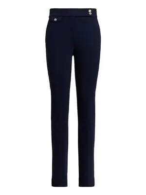 Ralph Lauren Slim Fit Trousers With Button Detail - Black