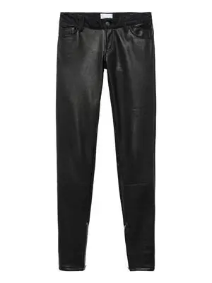 7 FOR ALL MANKIND 7 For All Mankind Leather-Look Zip Ankle Skinny Trousers