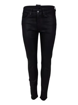 Emporio Armani Coated Skinny Jeans - Black