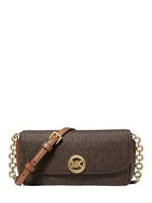 Michael Kors Monogram Shoulder Bag - Brown