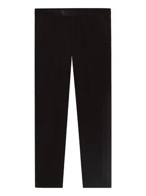 Hugo Boss Striped Pleat-front Trousers - Black