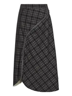 VIVIENNE WESTWOOD Plaid Midi Skirt - Graphite