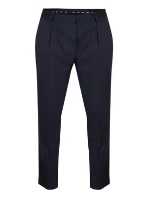 Hugo Boss Straight Leg Tailored Trousers - Blue