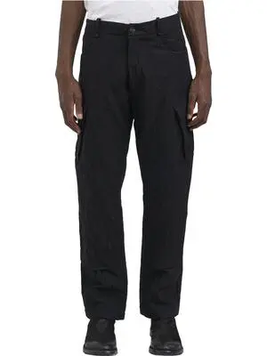 Masnada Cargo Trousers With Belt Loops - Black
