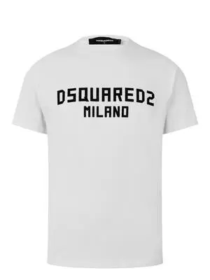 Dsquared2 White Crewneck Shortsleeve Tee No